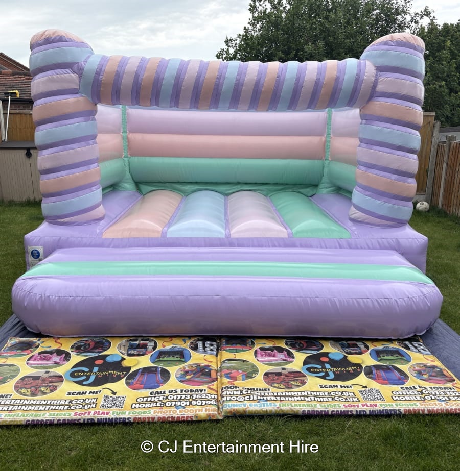 12ft x 12ft Pastel Twist Bouncy Castle - Bouncy Castle Hire in ...