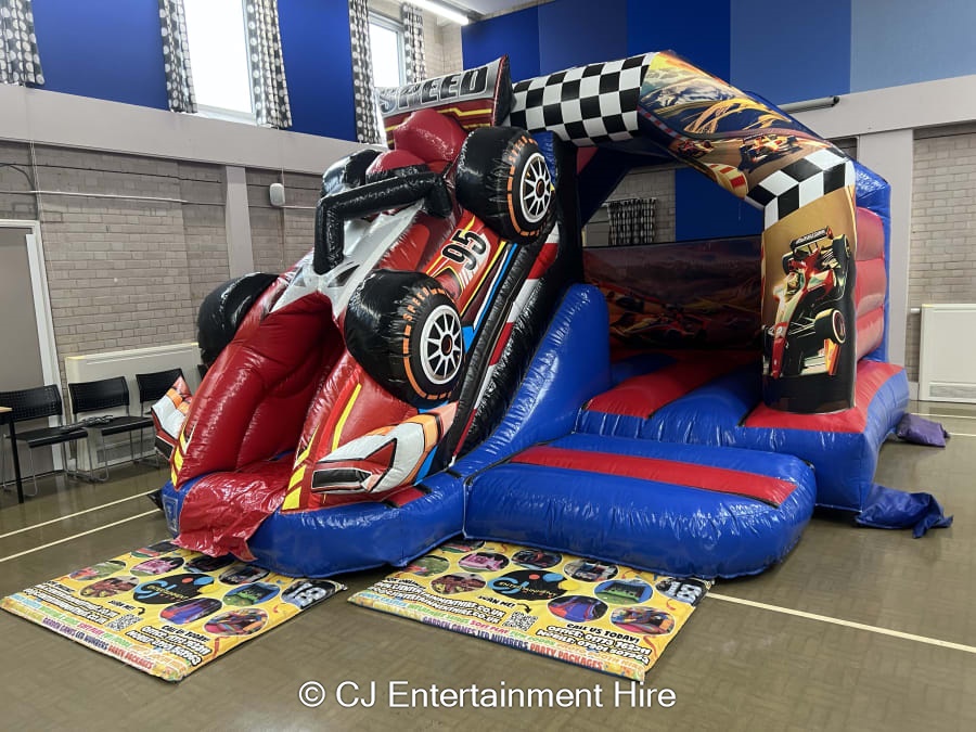 Racing Car Bounce & Slide - Bouncy Castle Hire in Nottingham, Derby ...